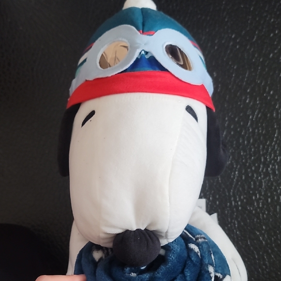 Peanuts | Toys | Peanuts Snoopy Plush Blue And Red Aviator Hat Pillow ...